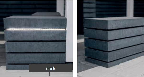 Detalii produs Element Gard Modulo Slim 40x20x9 cm, Dark